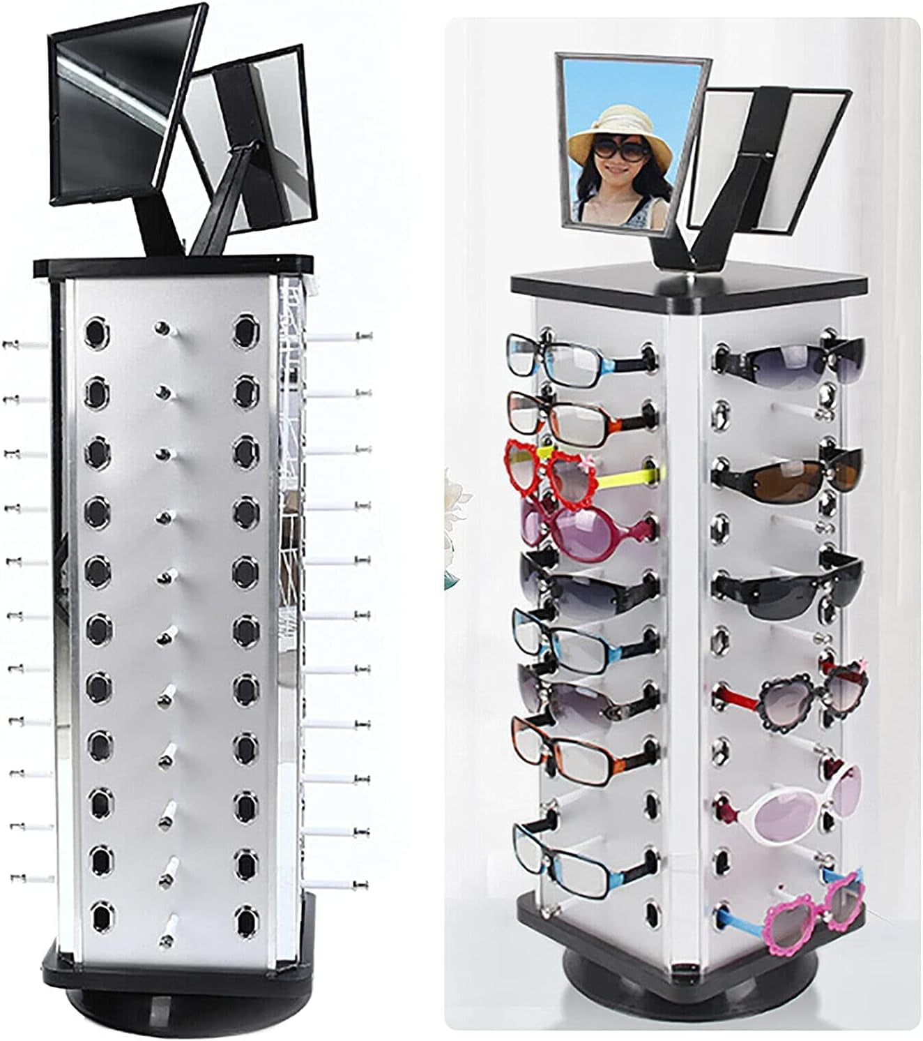 LOYALHEARTDY Sunglasses Display Stand, 360° Rotating Glasses Display ...