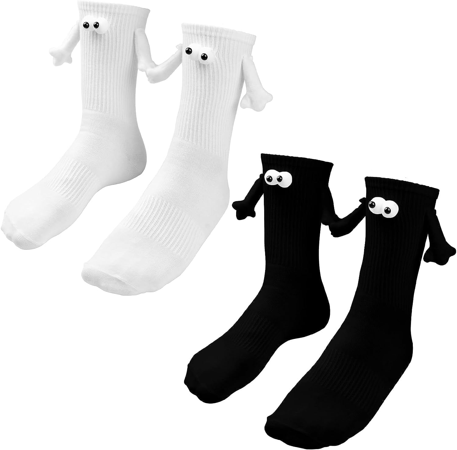 LOYATANK 2 Pairs Magnetic Socks Hand in Hand Socks, Funny Magnet Socks ...