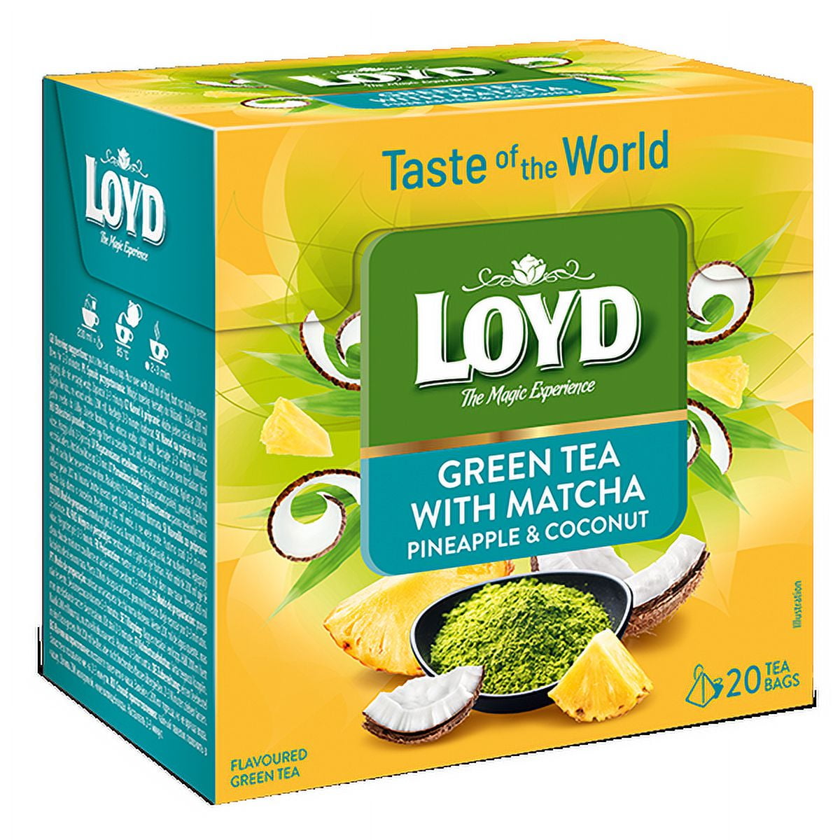 LOYD Green Tea w/ Matcha: Pineapple & Coconut -20 tea bags-1 box ...