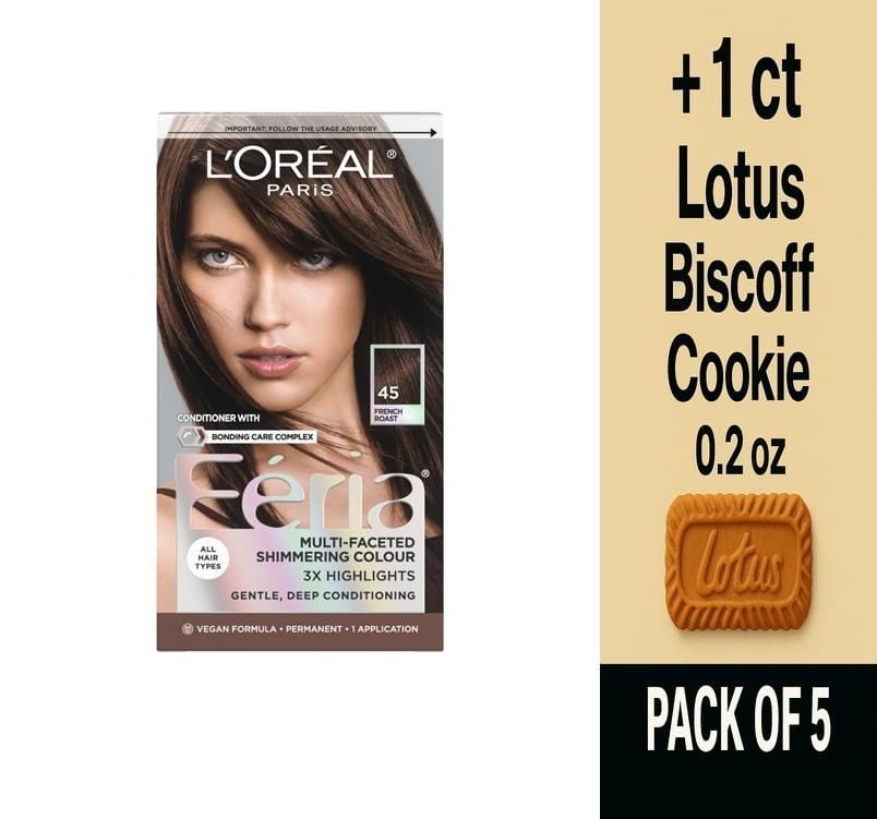 LOreal Paris Feria Permanent Hair Color 45 French Roast 1.0 ct - Pack ...