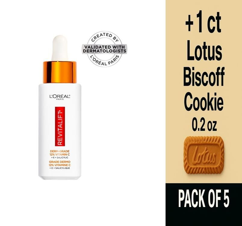 LOreal Paris Revitalift Face Serum 12% Pure Vitamin C, Vitamin E ...
