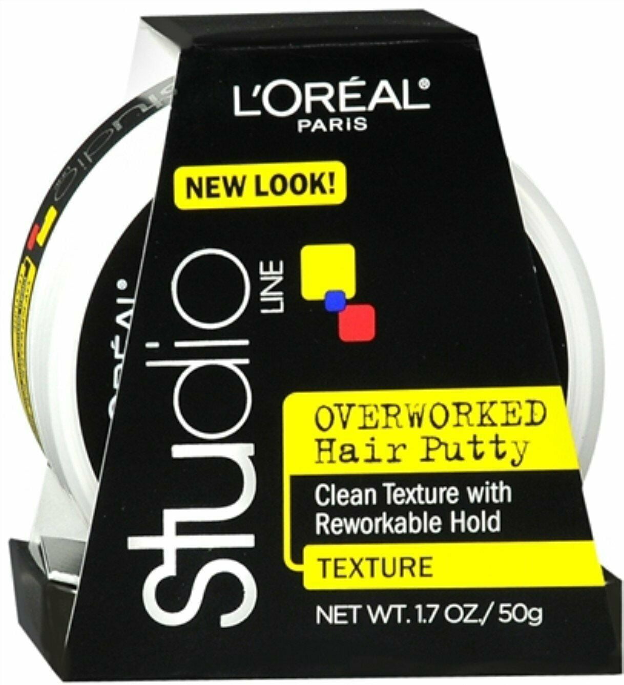 LOreal Studio Overworked Hair Putty Clean Texture Reworkable Hold, 50g ...
