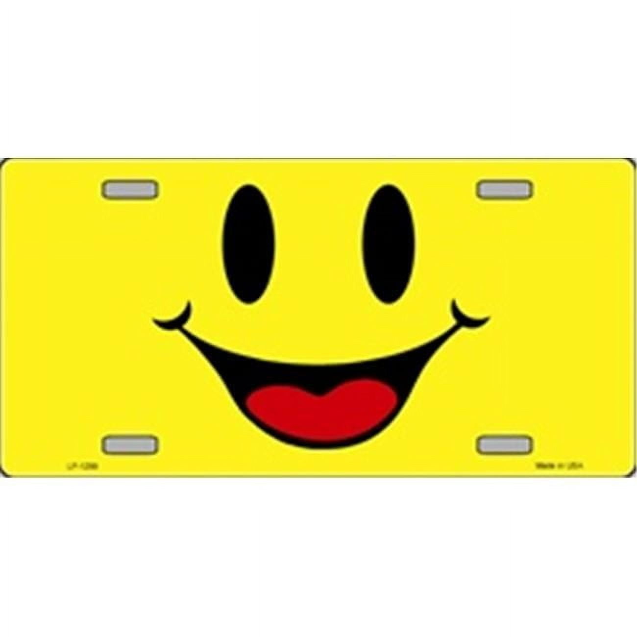 LP-1299 Happy Smiley License Plate- 68 - Walmart.com