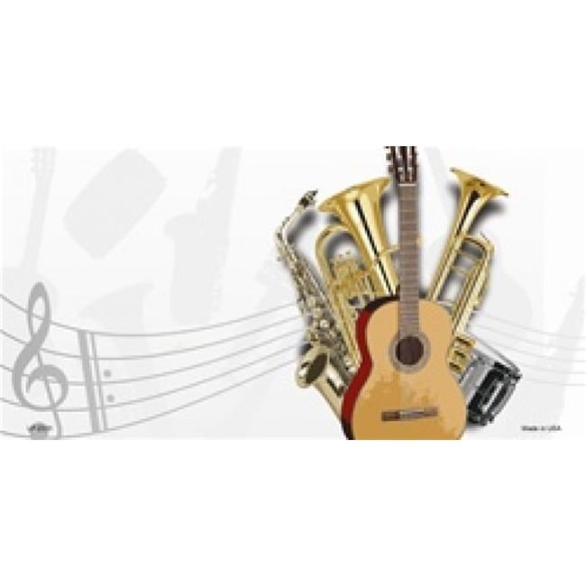 Musical Instruments with Music Notes License Plate - Walmart.com