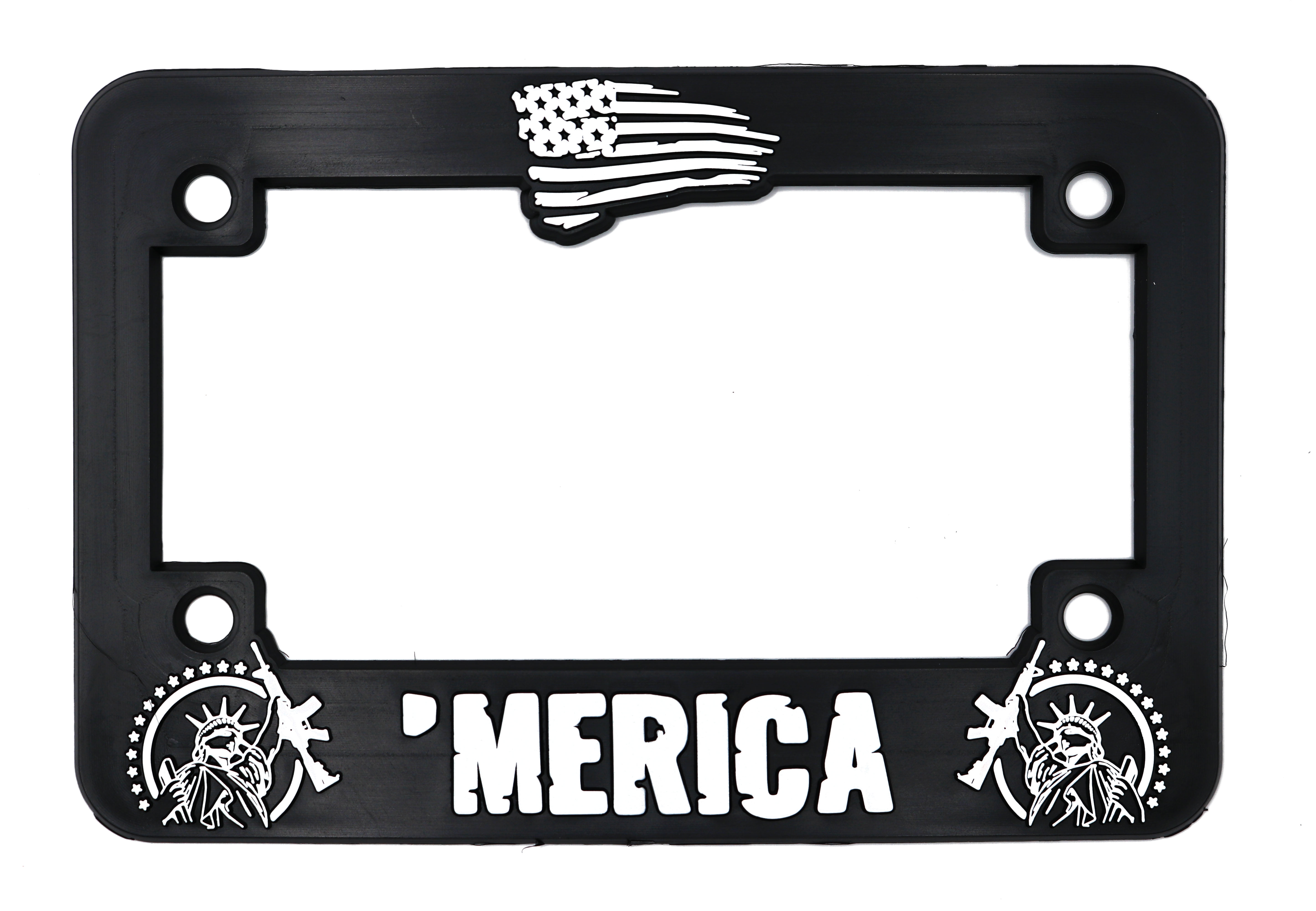 LP Frameworks Merica' for America 3D Raised License Plate Frame | 1 ...