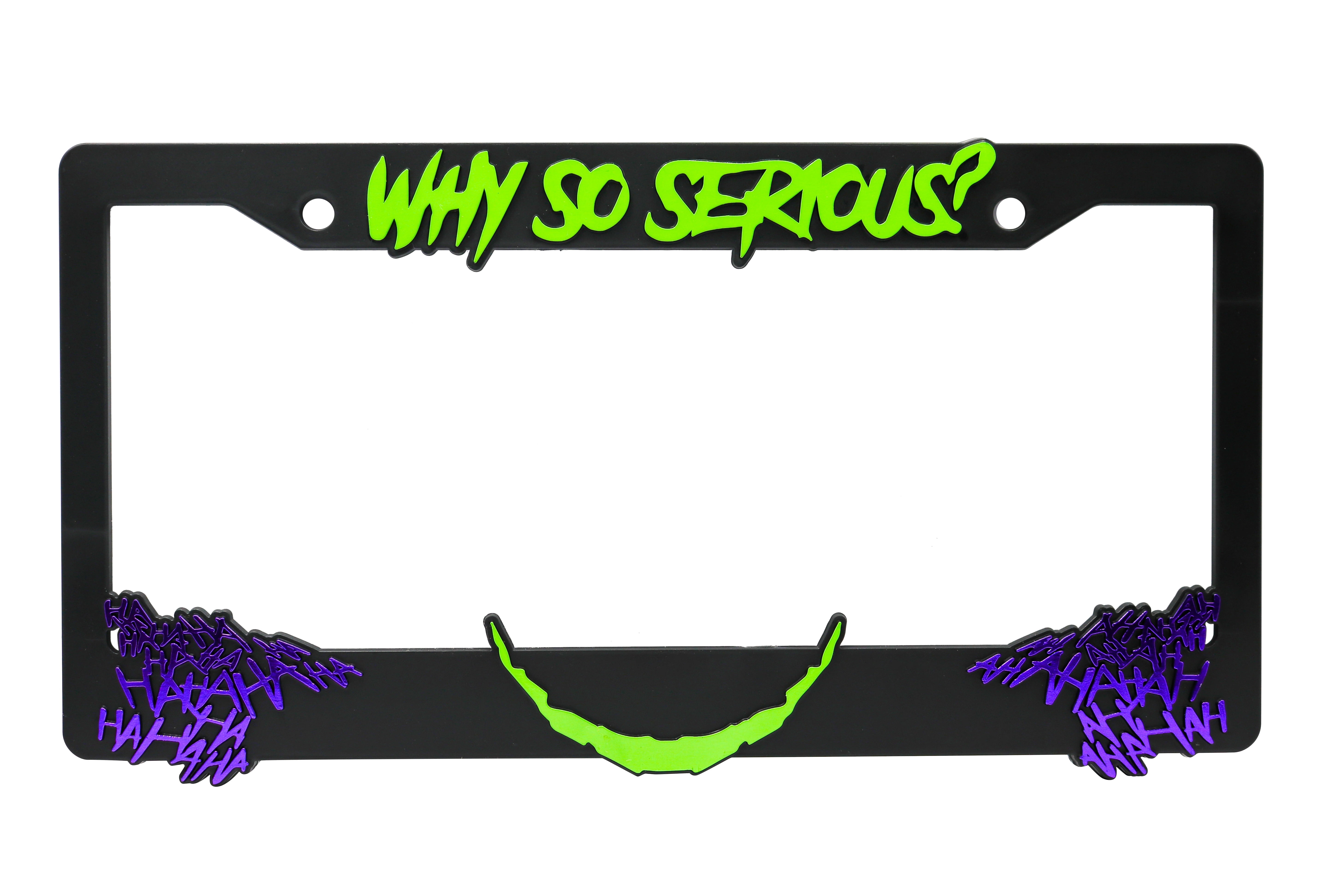 LP Frameworks Why So Serious? 3D Raised License Plate Frame | 1 Pack ...