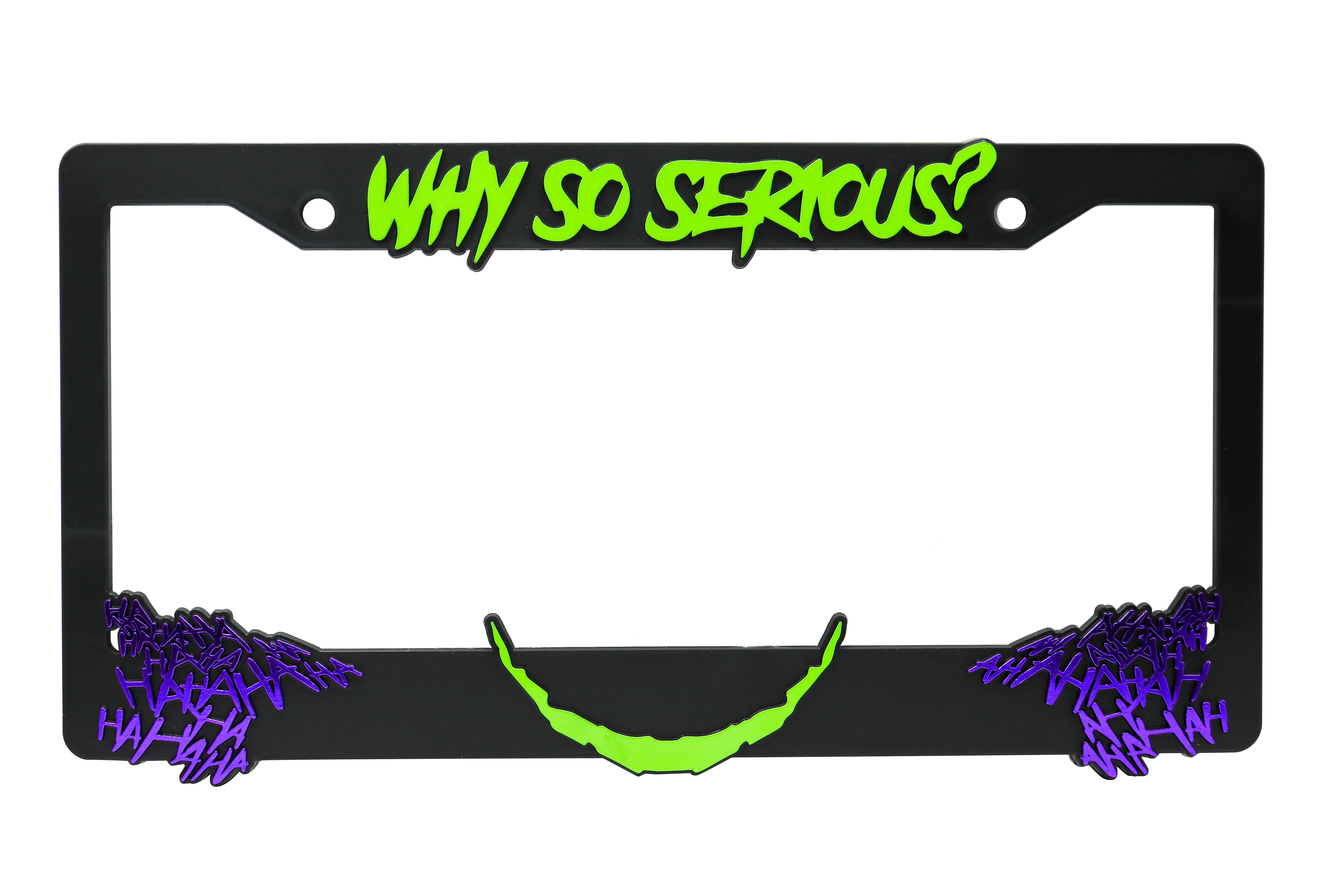 LP Frameworks Why So Serious? 3D Raised License Plate Frame | 1 Pack ...