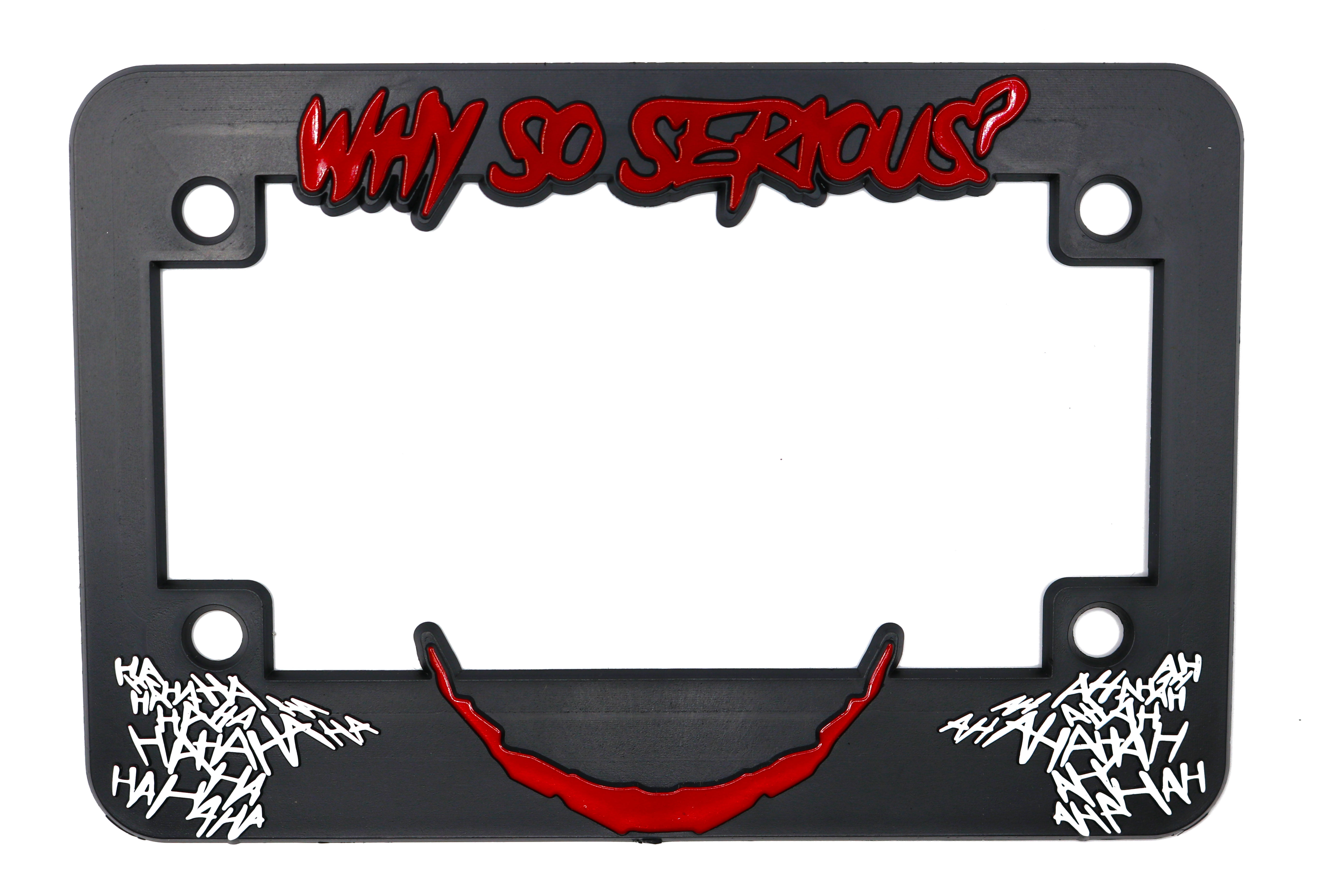 LP Frameworks Why So Serious? for Joker Motorcycle 3D Raised License ...