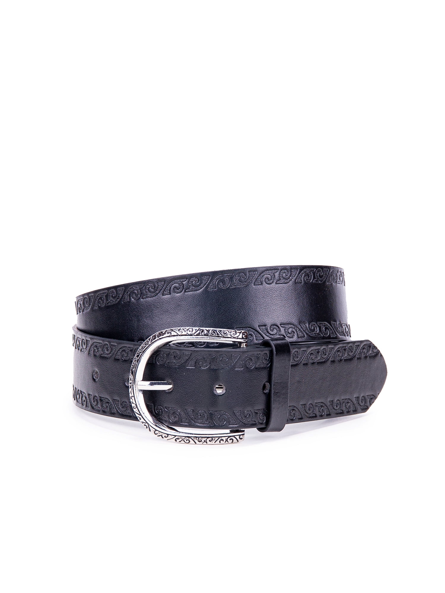 LP | LP by Linea Pelle Women's Casual Embossed Edge Belt, Black ...