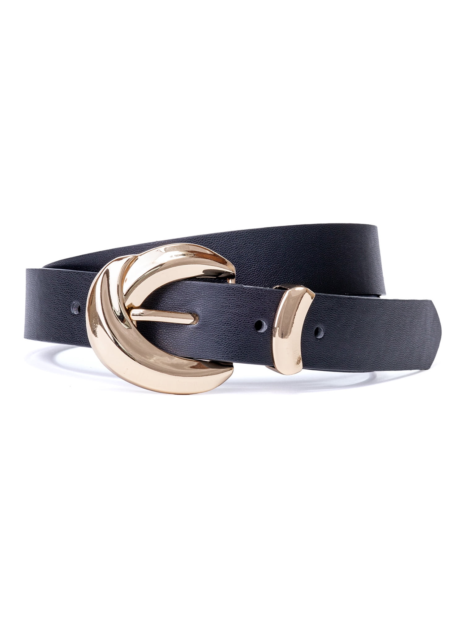 LP | LP by Linea Pelle Women's Sculpted Buckle and Keeper belt, Black ...