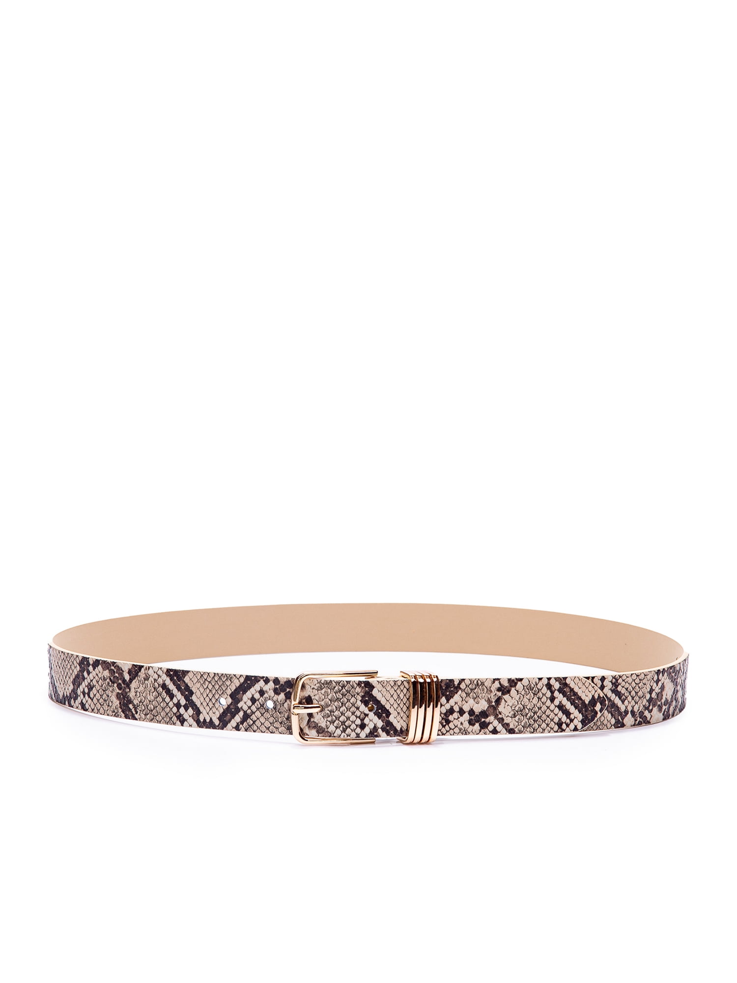 LP | LP by Linea Pelle Women's Snake Print Belt with Multiple Keepers ...