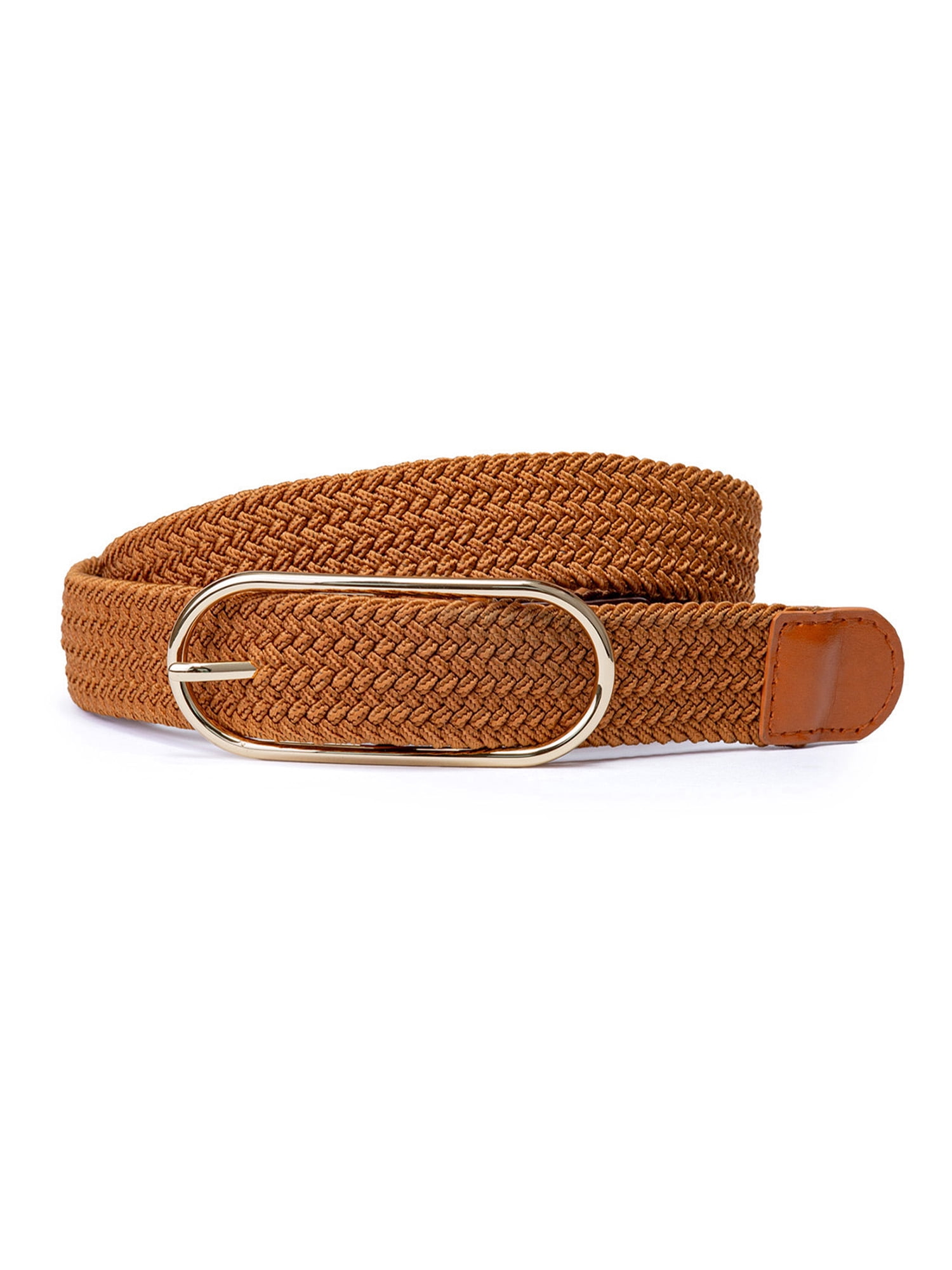 LP | LP by Linea Pelle Women's Woven Stretch Belt, Brown - Walmart.com