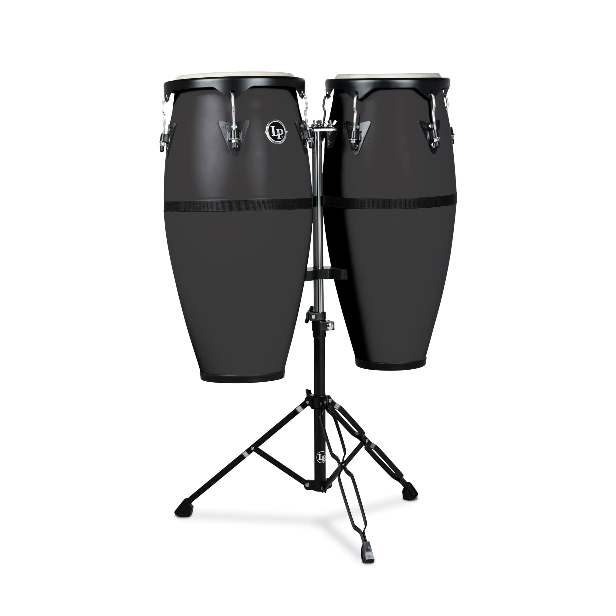 Discovery 10-inch and 11-inch Conga Set with Double Conga Stand - Onyx ...