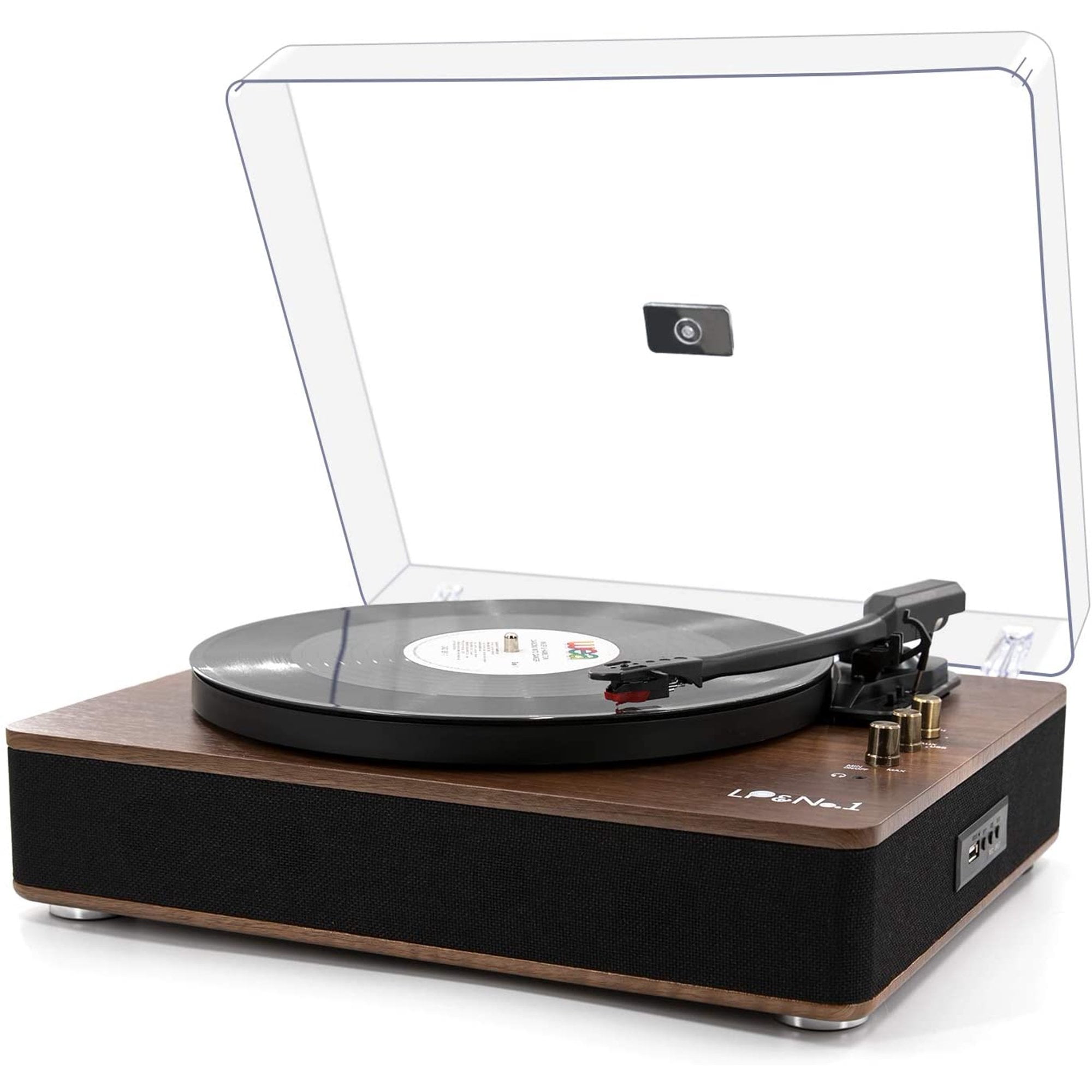 LP&No.1 3-Speed Bluetooth Record Player, Vinyl Turntable with Wireless ...