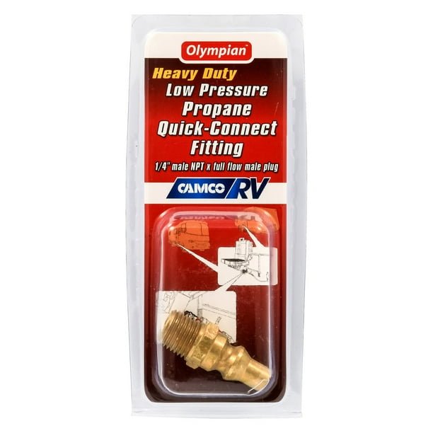 LP Quick Connect, 1/4" NPT x Full Flow Male Plug, Clamshell - Walmart.com