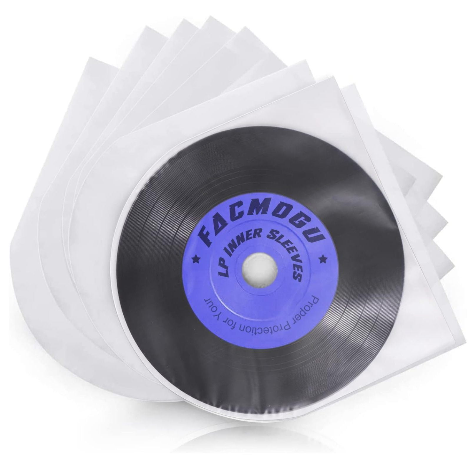 LP Vinyl Record Inner Sleeves 100 Pack - 12 Inch Anti-Static Plastic ...