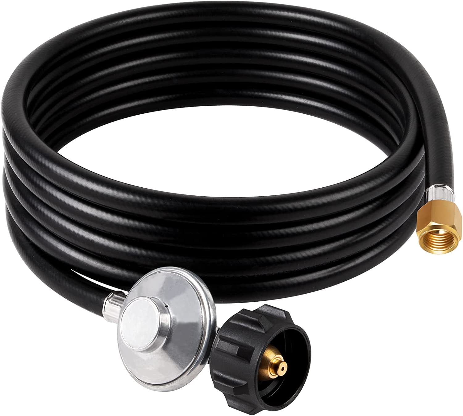 12ft Propane Tank Hose with Standard QCC-1 Regulator, 3/8 Inch Female ...