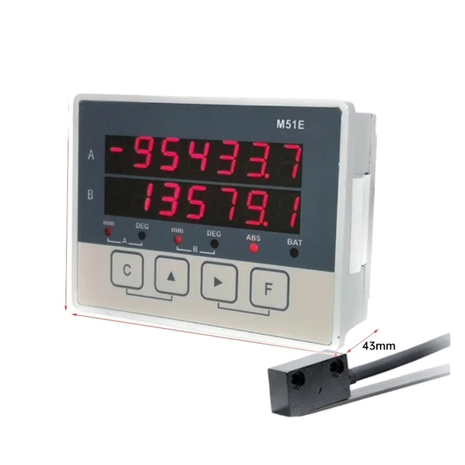 LP20E 2 Axis Digit Display DRO Magnetic Sensor Magnetic Tape ...