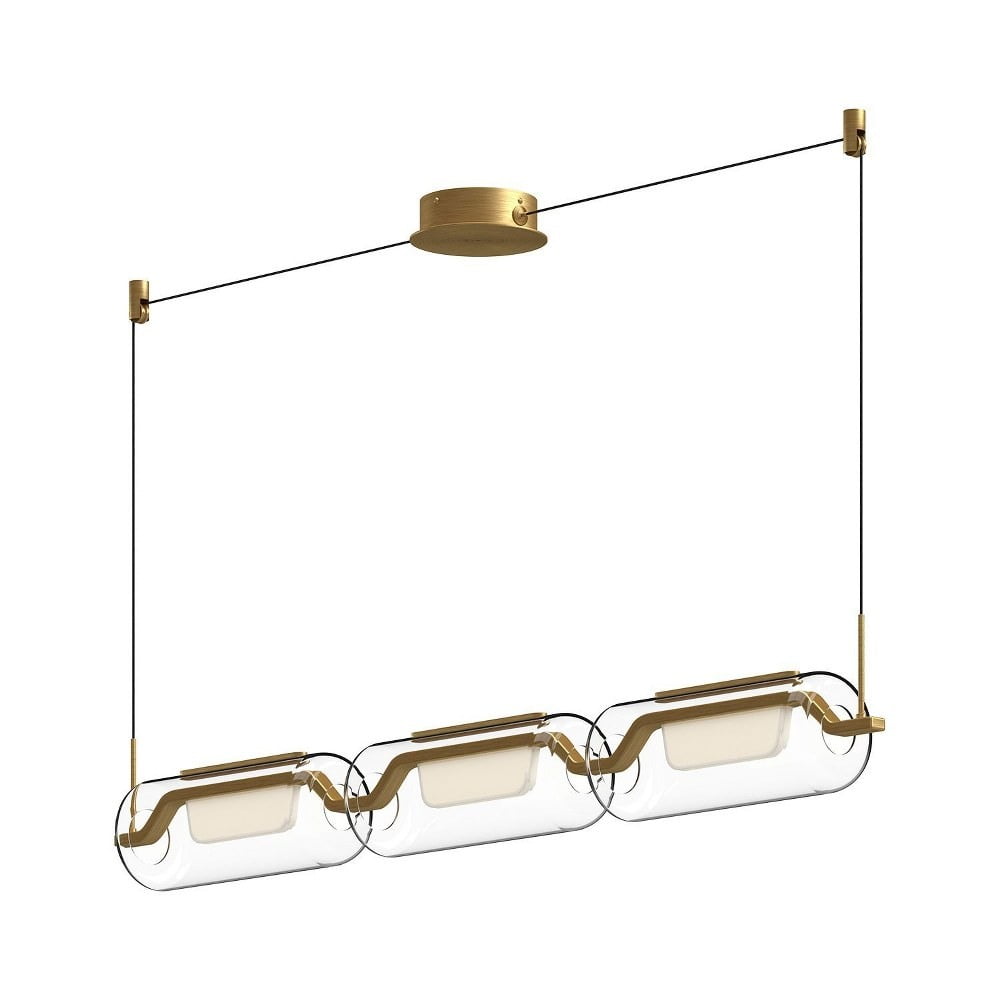 LP28543-BG-Kuzco Lighting-Hilo - 29W LED Linear Pendant-6.88 Inches ...