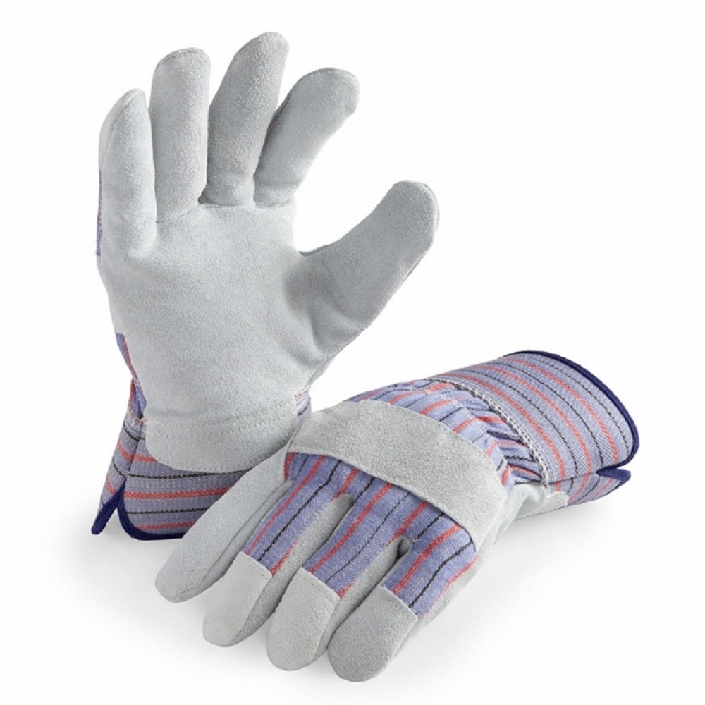 LP4300-L-6PK, Leather Palm Work Gloves, Safety Cuff, 6 Pair Value Pack ...