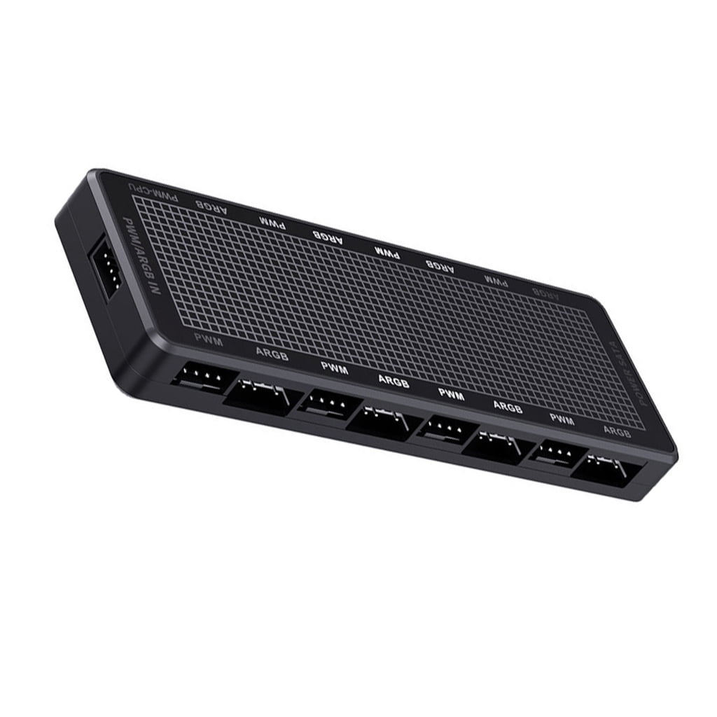 LP8P ARGB 8 Port Computer Fan Splitter with Power Cable 5V3Pin ARGB and ...