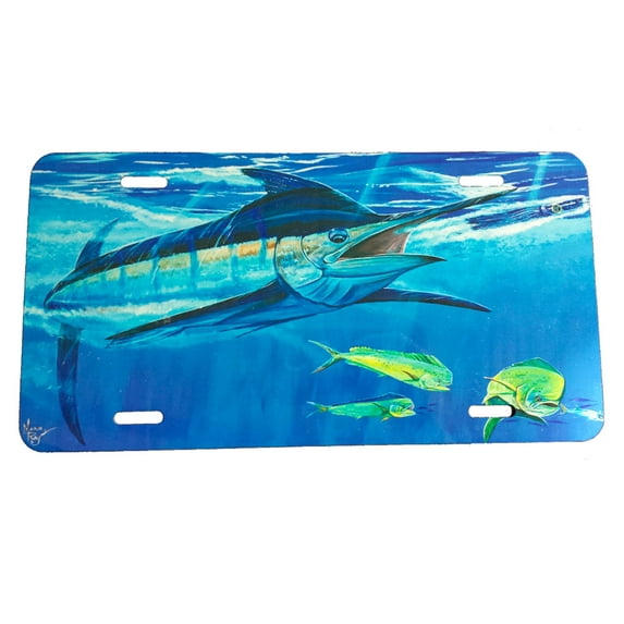 LPG Big Game Marlin Mahi and Tuna Fishing Aluminum License Plate (Bill ...