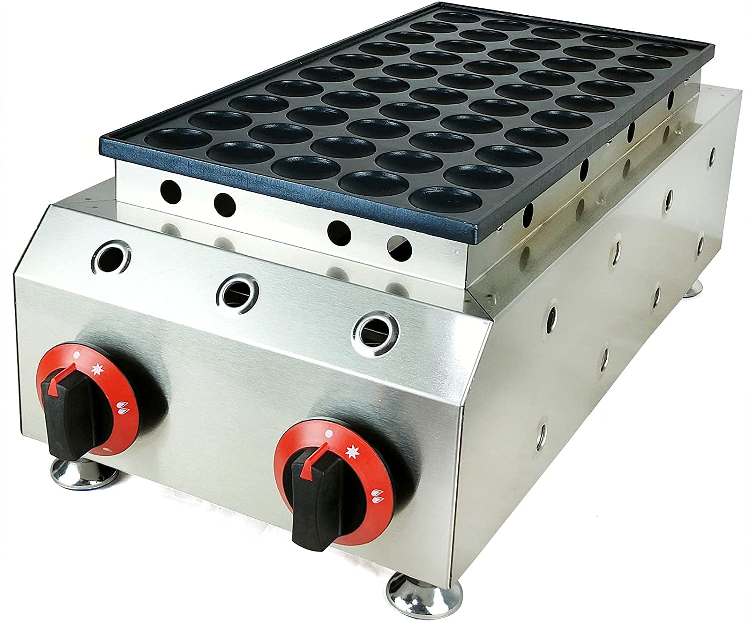 LPG Gas Dutch Pancakes Maker Machine 50PCS Commercial Nonstick Mini ...