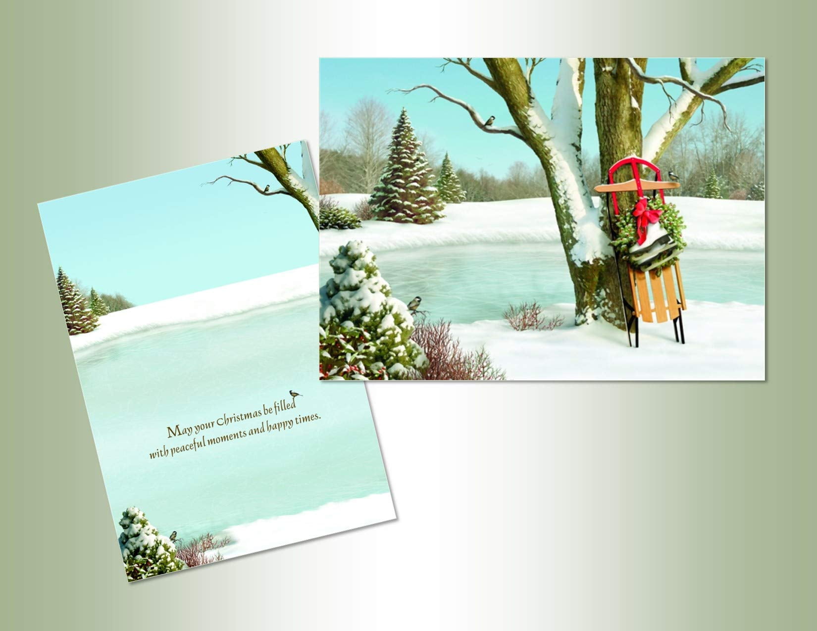 Christmas Cards Leaning Tree