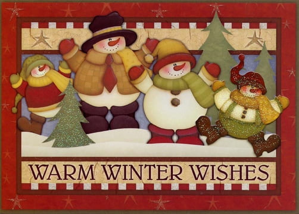 LPG Greetings Warm Winter Wishes Snowmen Christmas Card (1 card/1 ...