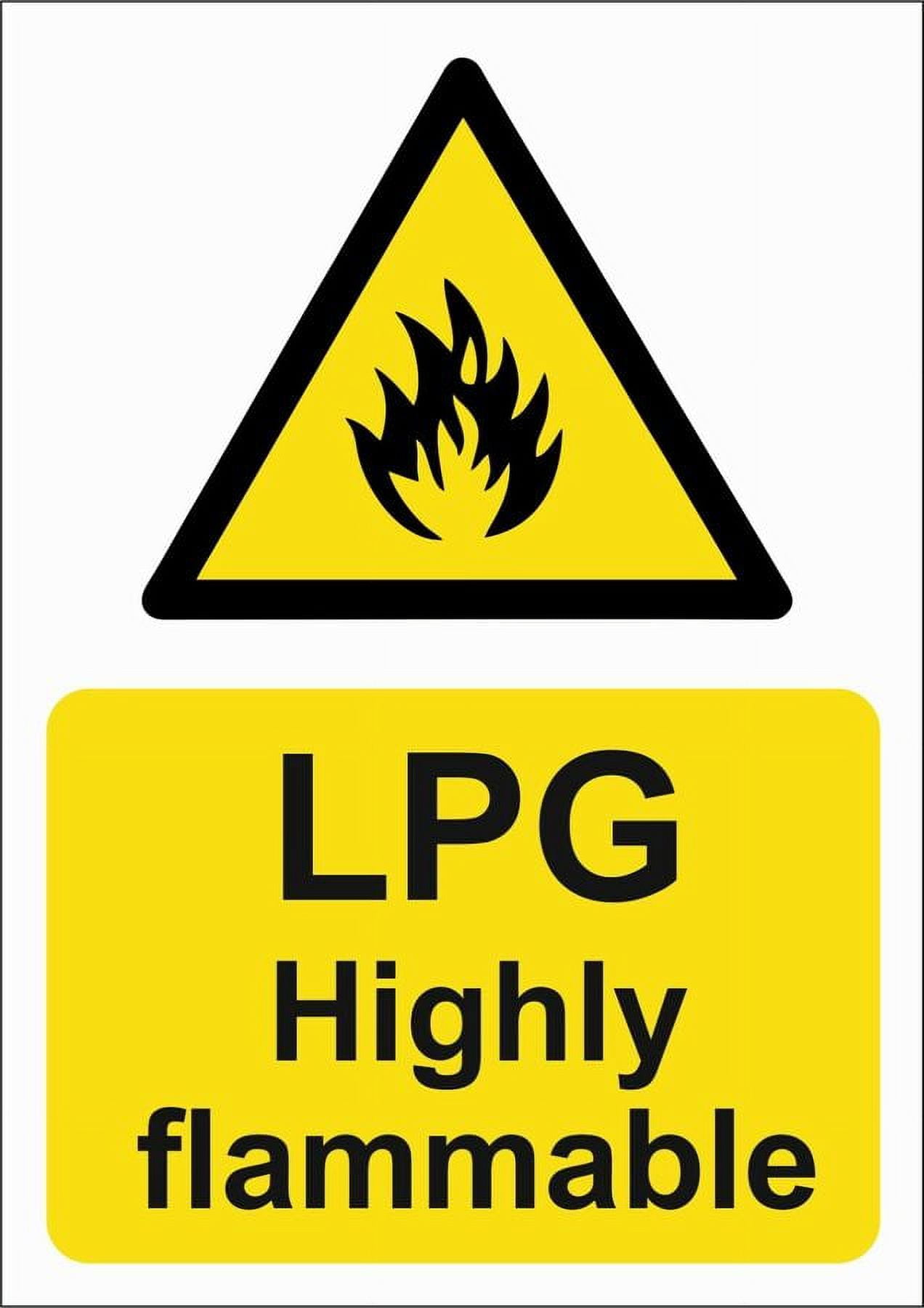 LPG HIGHLY FLAMMABLE Metal Aluminum Sign/FOAMEX SITE/SAFETY SIGNAGE ...