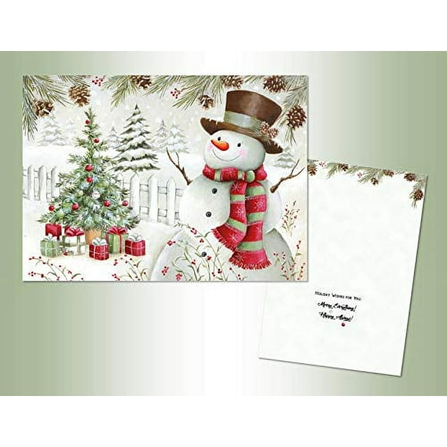 LPG PERFORMING ARTS BOXED CHRISTMAS CARD SET Snowman Wishes Set of 16 ...