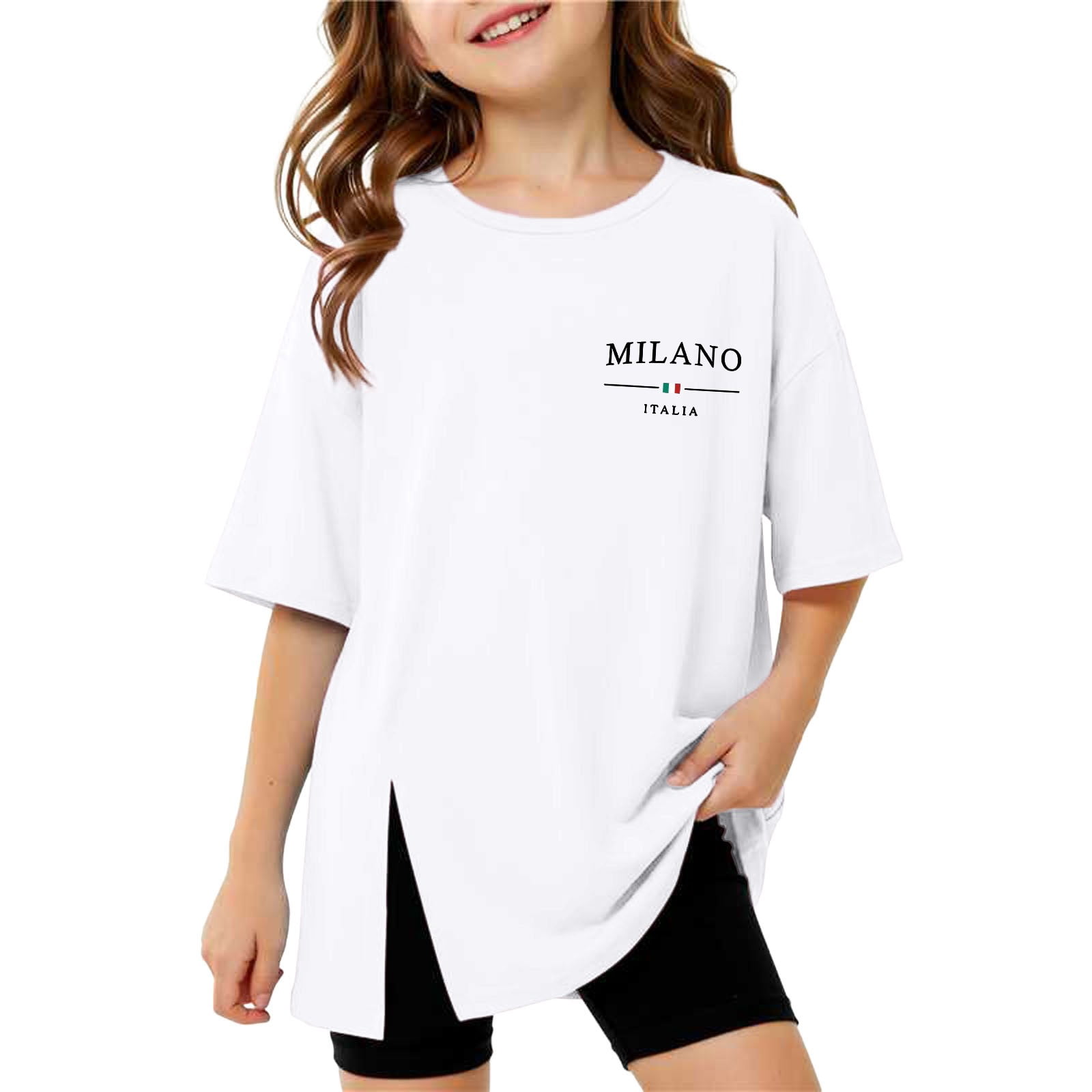LPKRT Boys Girls Unisex T-shirt Short Sleeve Crew Neck Tops Letter ...