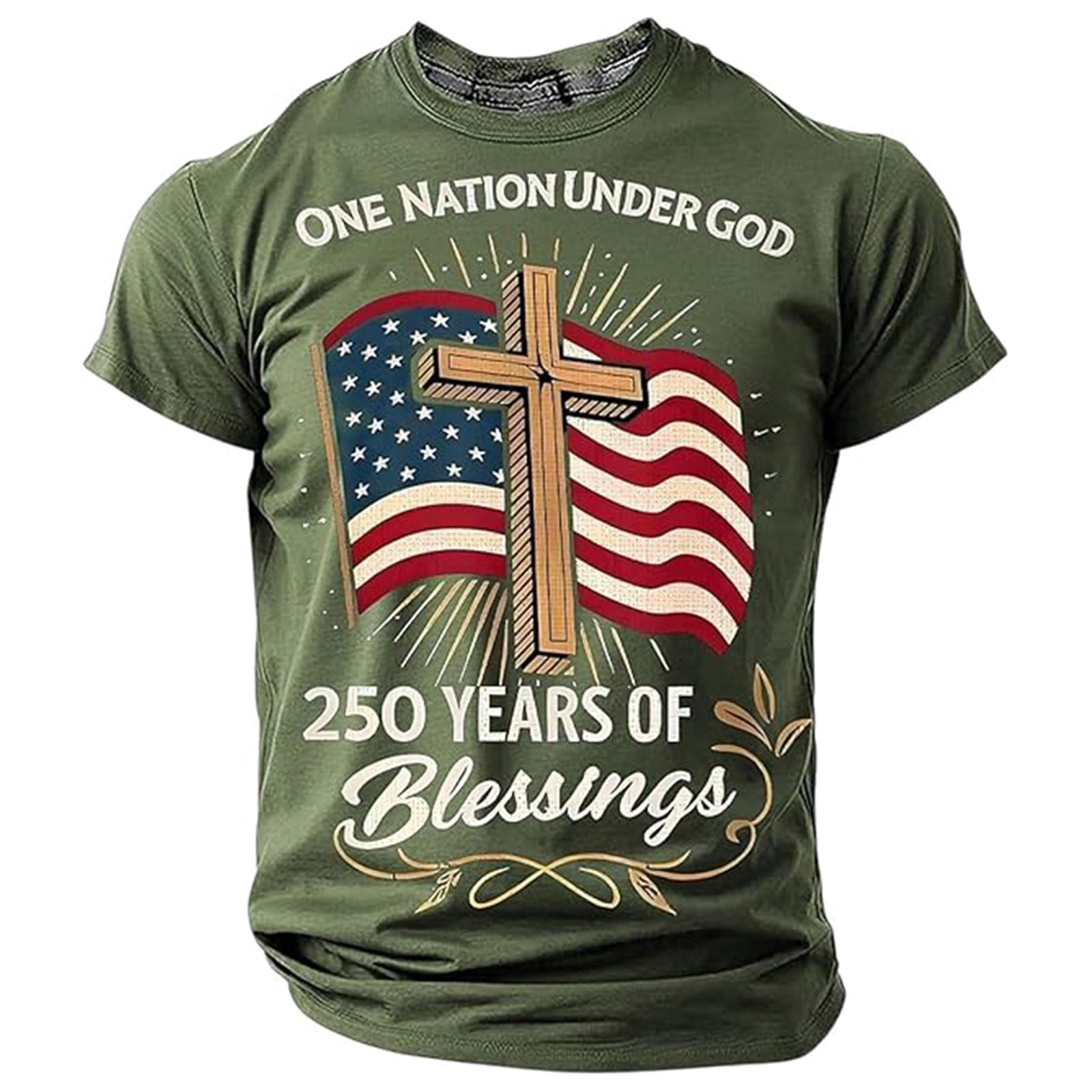 LPKRT July 4Th Short Sleeve Tees For Boys Crewneck 250Th Anniversary ...