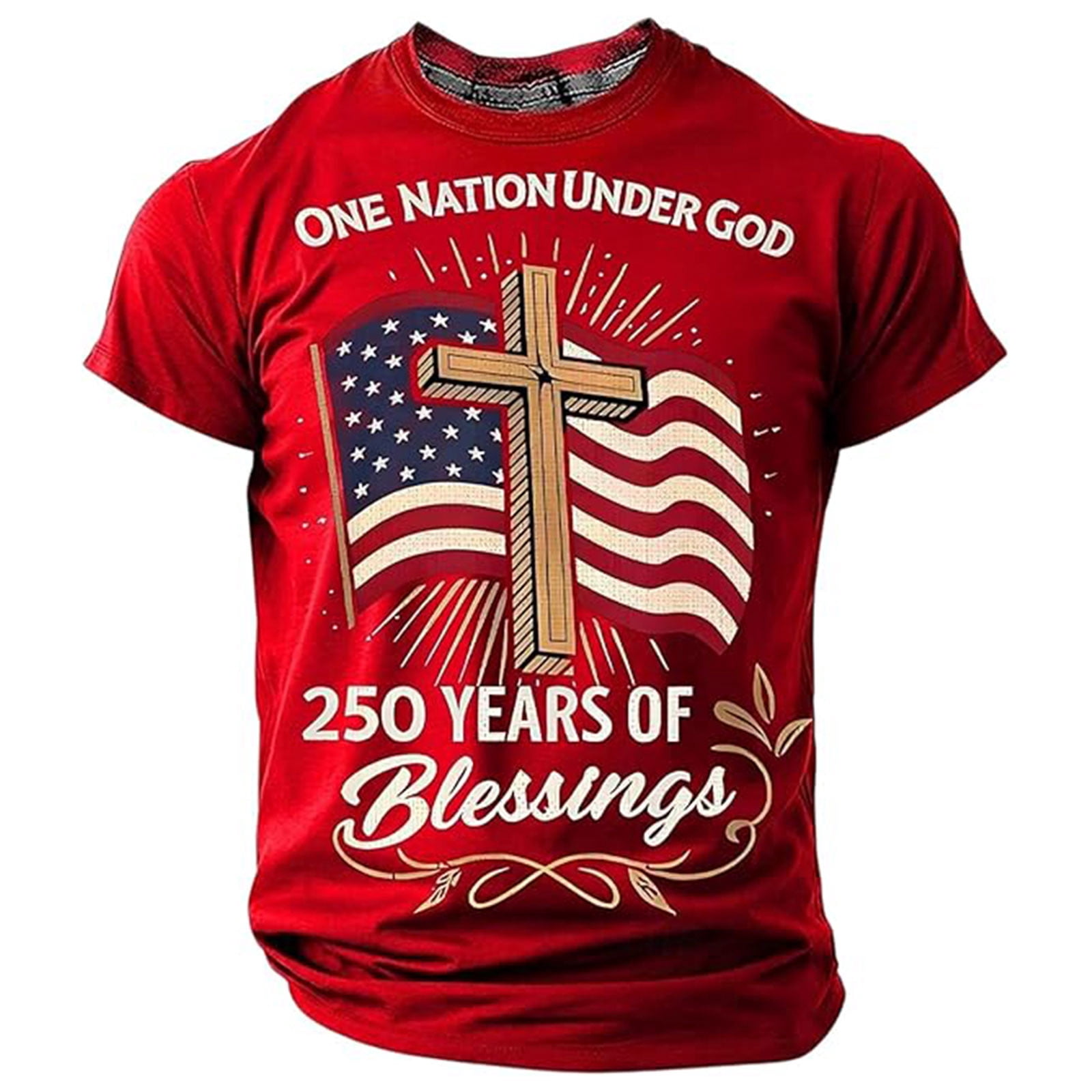 LPKRT July 4Th Short Sleeve Tees For Boys Crewneck 250Th Anniversary ...