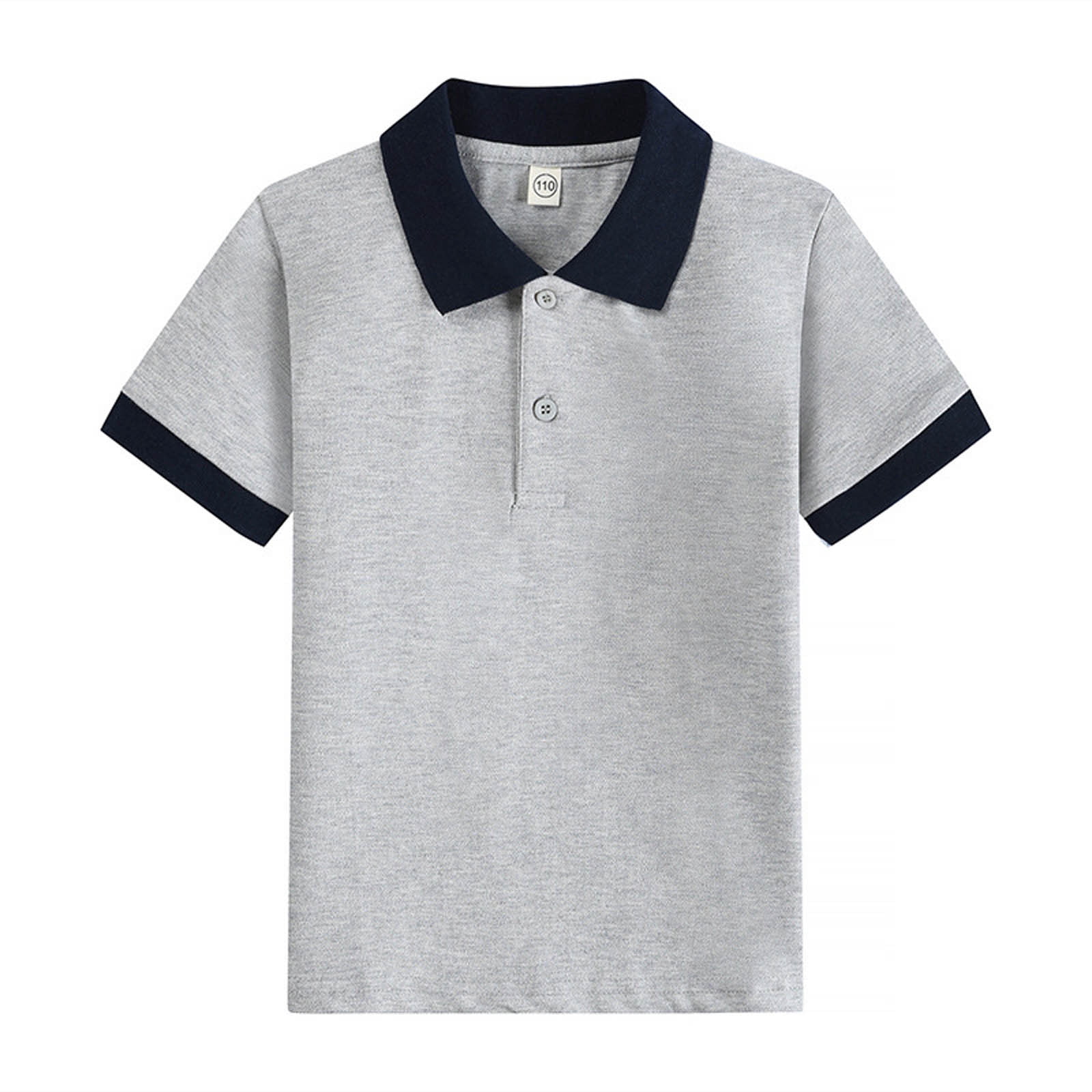 LPKRT Kids Short Sleeve Polo Shirt Lapel Solid Color Golf Tee Shirts ...