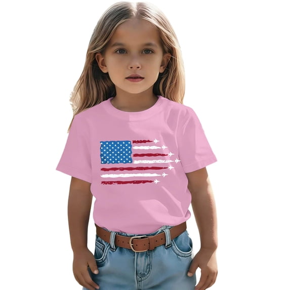 LPKRT Kids Usa Short Sleeve T Shirts Crewneck 250Th Anniversary Graphic ...