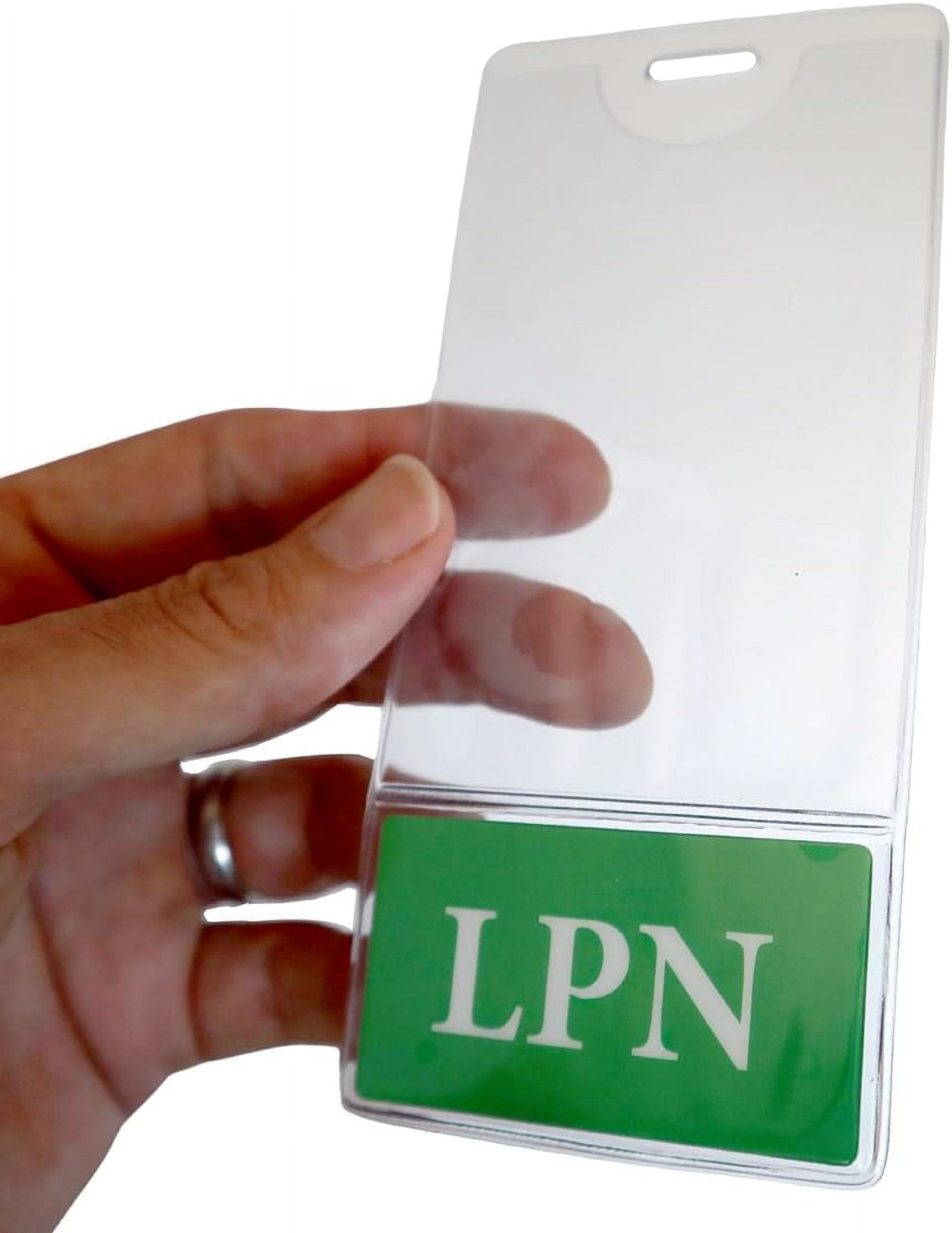 LPN BadgeBottom Vertical Badge Buddy & ID Holder Combo - Heavy Duty 2 ...