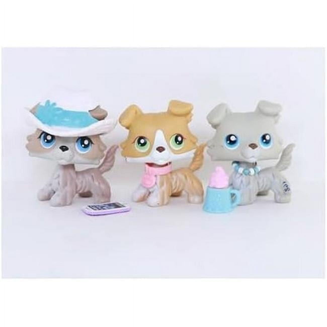 LPS Collie Set 67 272 363 Grey & Yellow Different Eyes Dogs Puppy ...