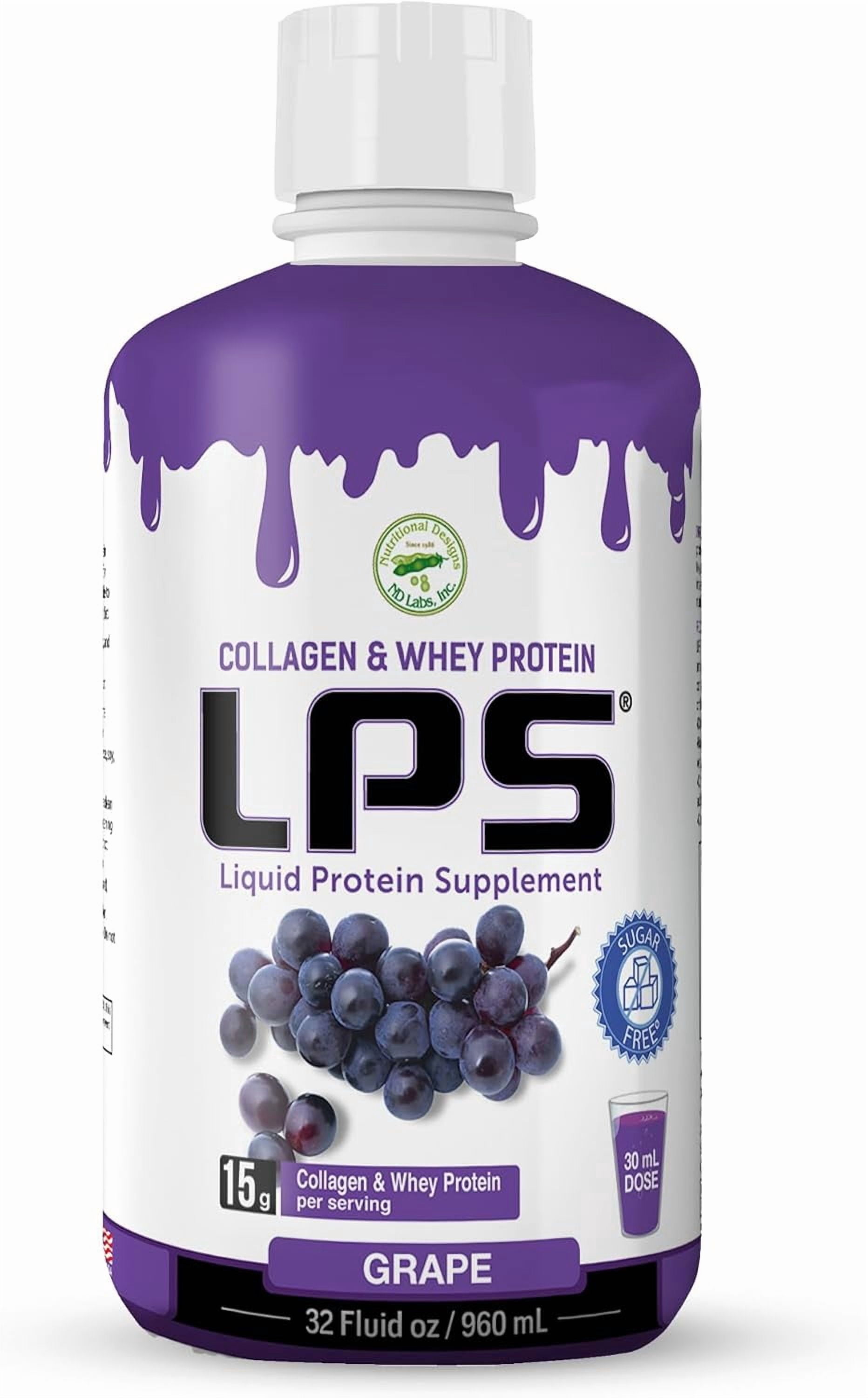 Nutritional Designs LPS Sugar-Free Liquid Protein Supplement, 15g ...