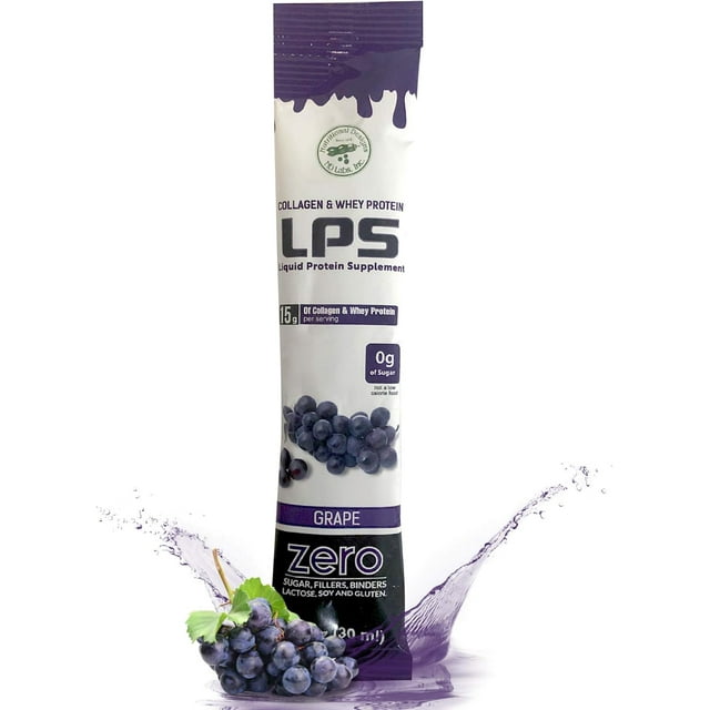 LPS Sugar Free Collagen & Whey Liquid Protein Supplement by Nutritional ...