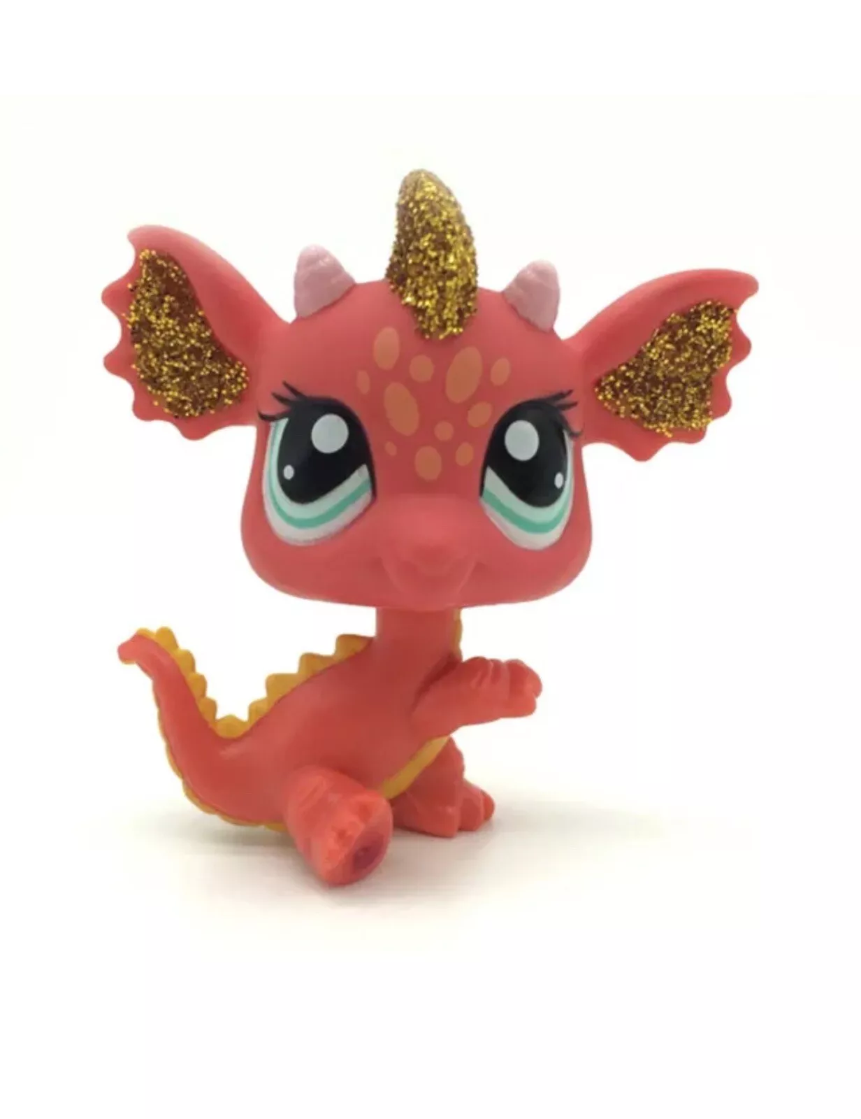 LPS Toys Rare Pet Shop #2484 Red Sparkle Dragon Figure New - Walmart.com