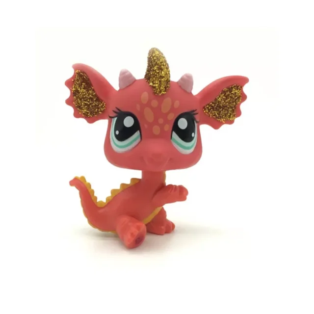 LPS Toys Rare Pet Shop #2484 Red Sparkle Dragon Figure New - Walmart.com