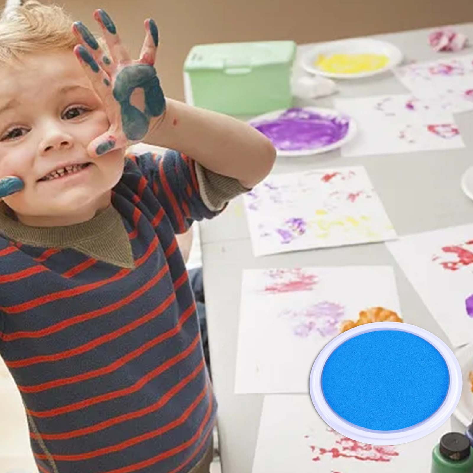 LPSSTORE 1 Finger Printing Clay Painting Kindergarten Large Plate Color ...