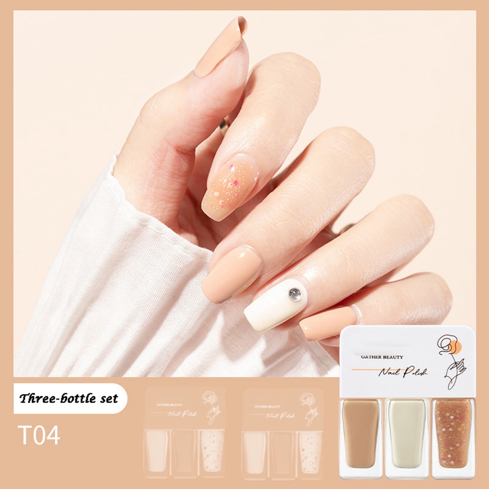 LPSSTORE 20 Colors 3 Pack Combination Nail Polish Easy Peel No Bake ...