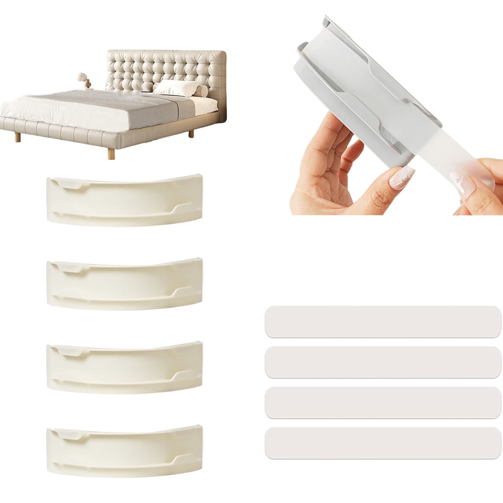 LPSSTORE 4PC Bed Sheet Holder with Lock Strips Heavy Duty Bed Sheet ...