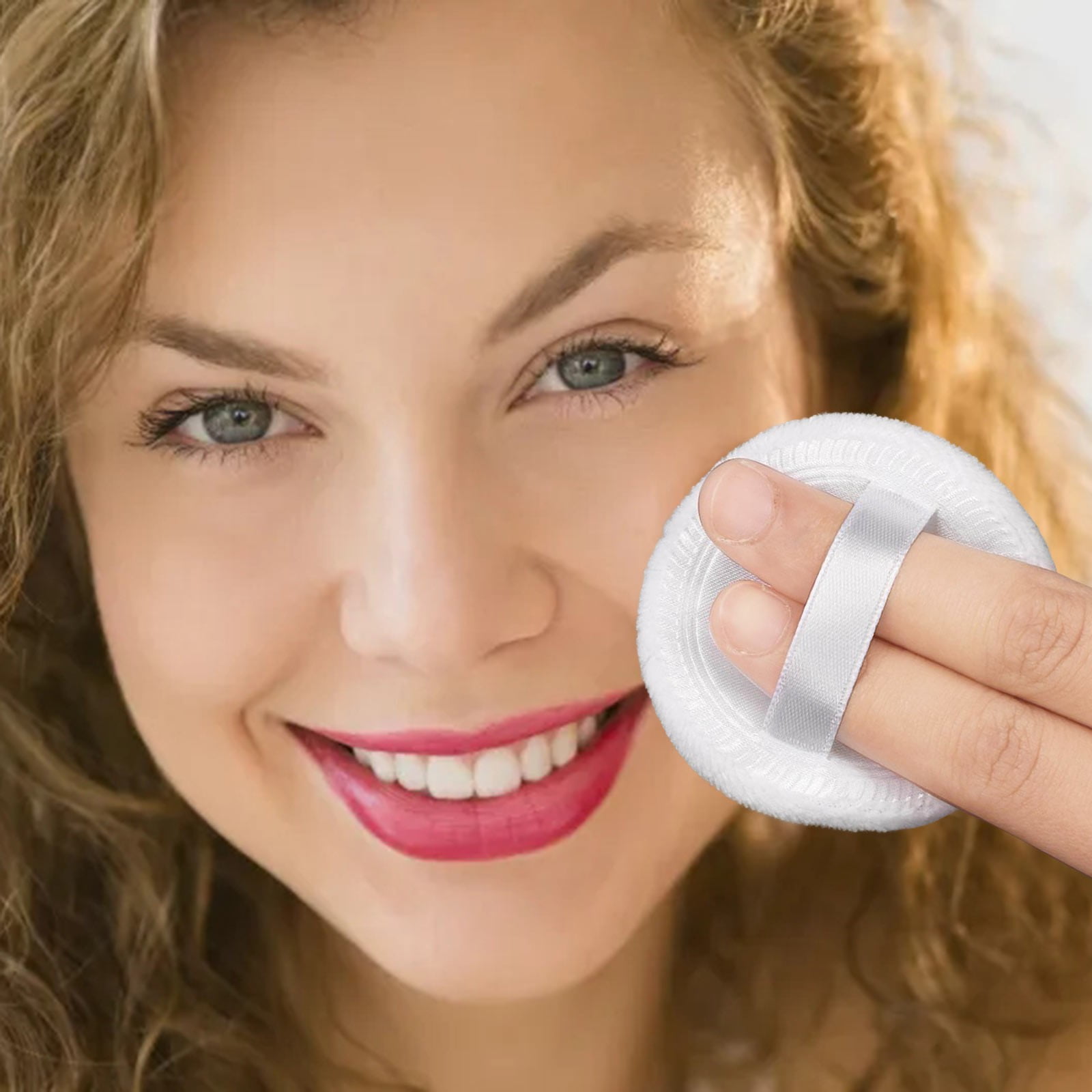 LPSSTORE 5Pack Round Cotton Powder Puff Makeup Puff Compact Pads Cotton ...