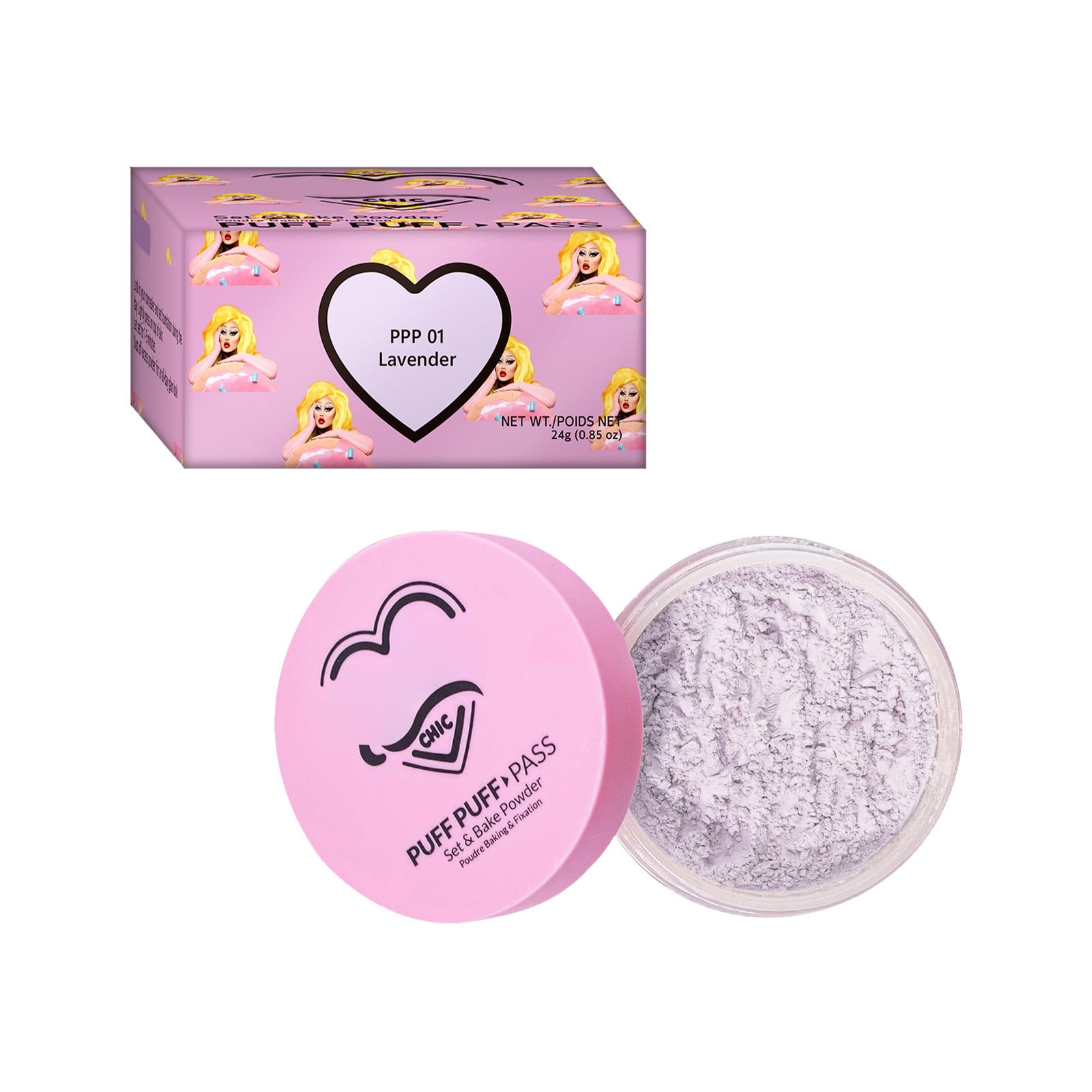 LPSSTORE Beauty Puff Puff Pass Set and Bake Powder Loose Face Powder ...
