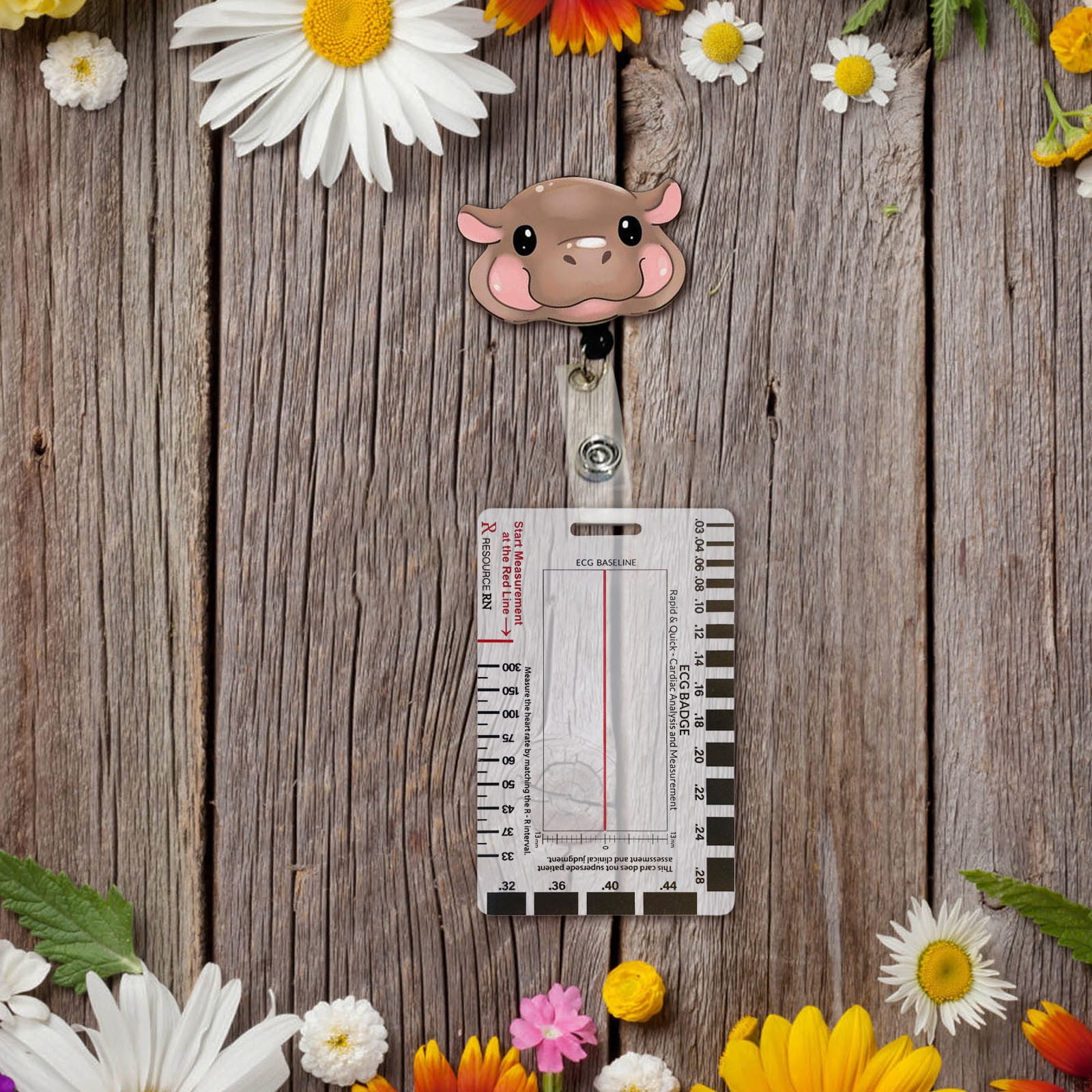 LPSSTORE /EKG Pocket Card EKG Interpretation Badge Rate Pocket Cards ...