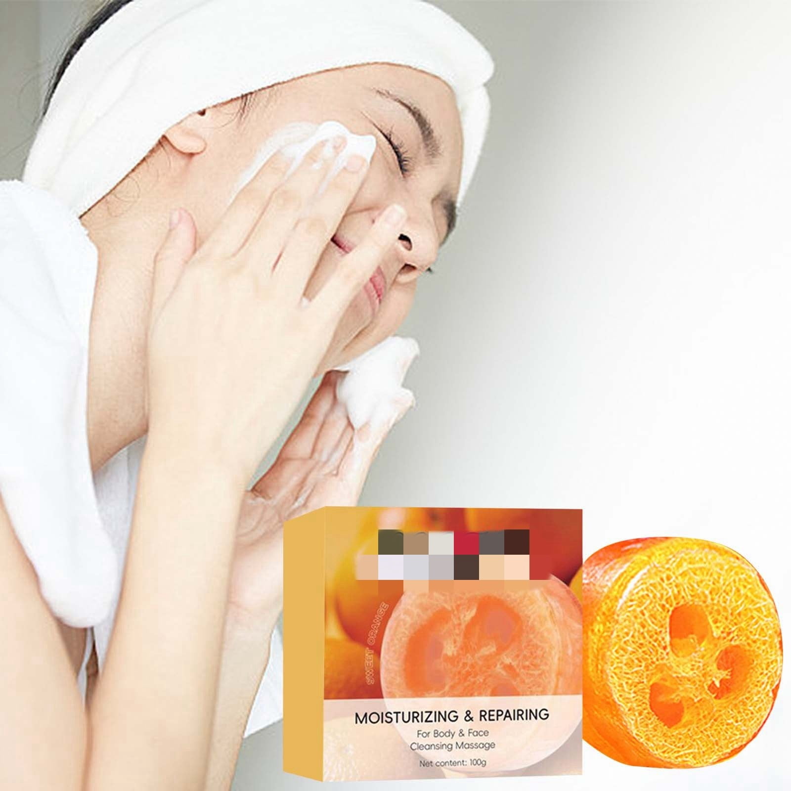 LPSSTORE Exfoliating Loofah Soap Exfoliating Bar Soap with Loofah ...