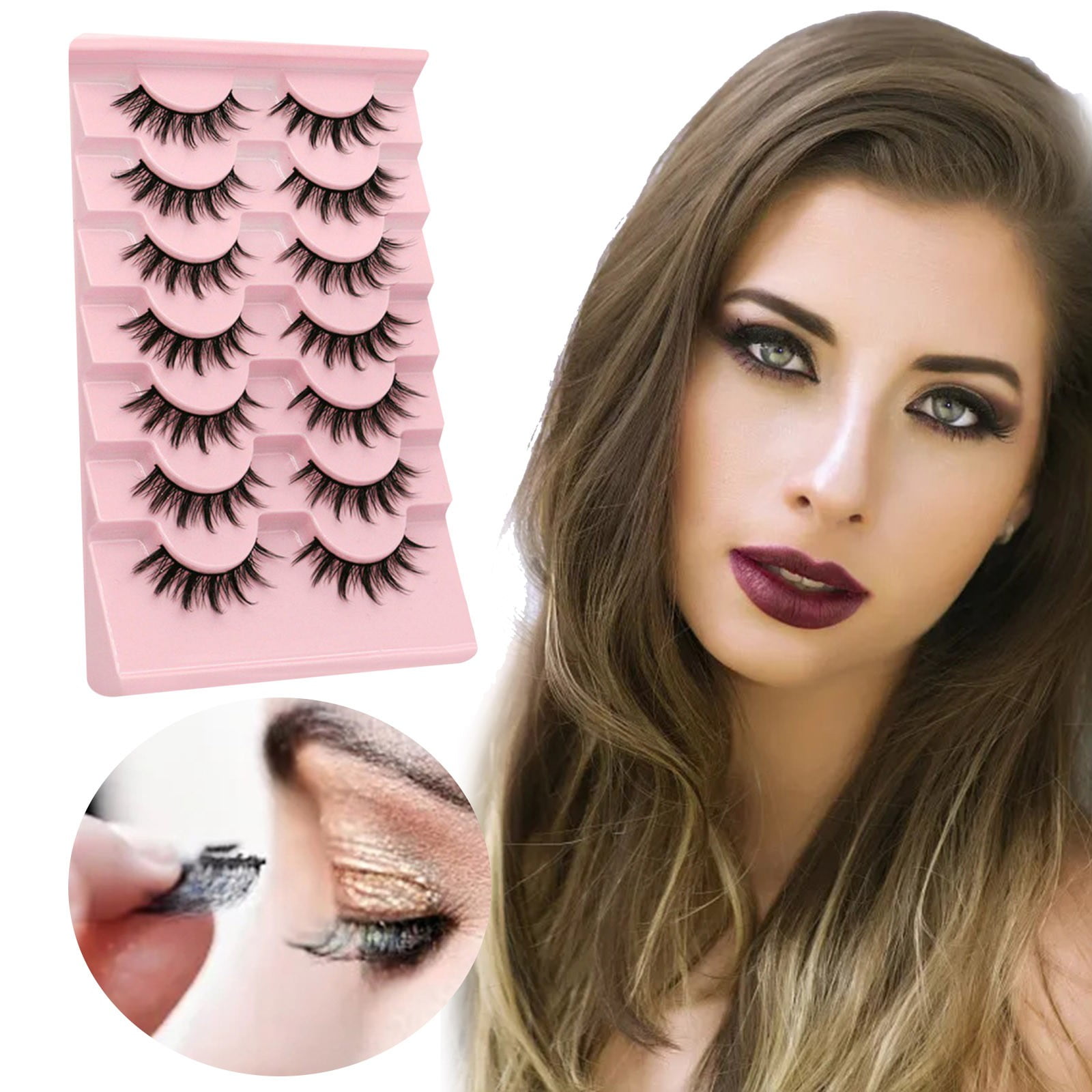 LPSSTORE Eyelashes Natural Styling Anime Eyelashes Slim False Eyelashes ...